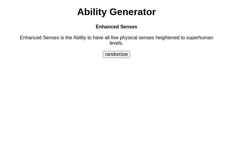 Ability Generator