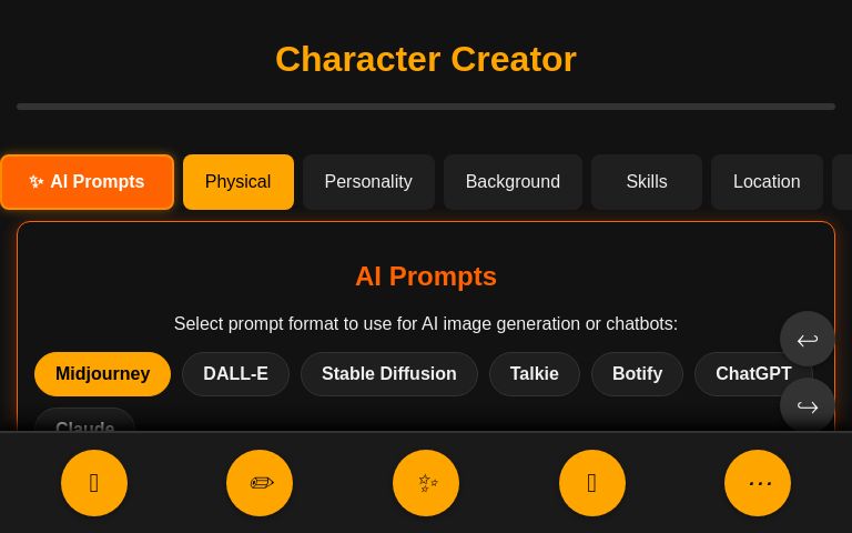 Character Creator ― Perchance Generator