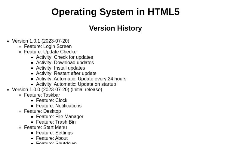 Operating System in HTML5 ― Perchance Generator