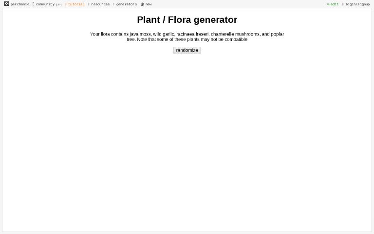 Plant / Flora generator