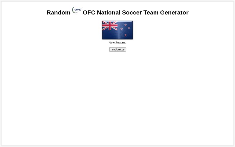 Random OFC National Soccer Team Generator