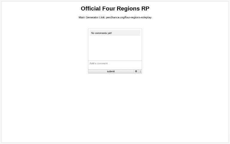 Official Four Regions RP ― Perchance Generator