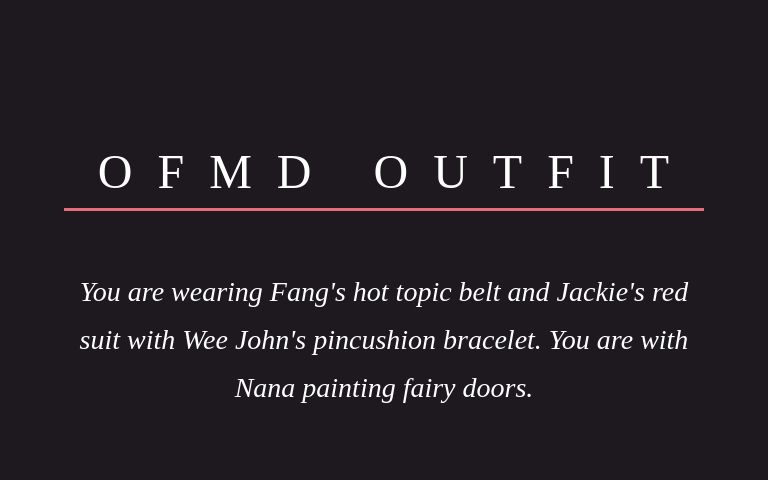 OFMD Outfit ― Perchance Generator