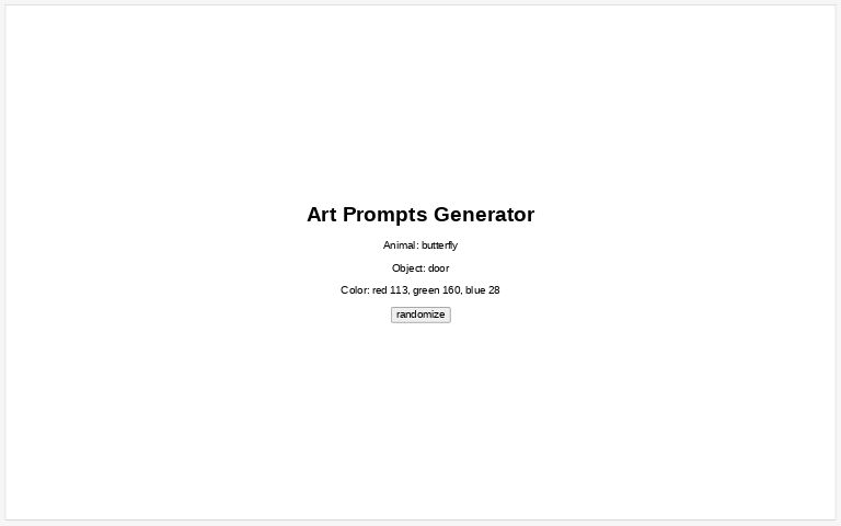 Art Prompts Generator