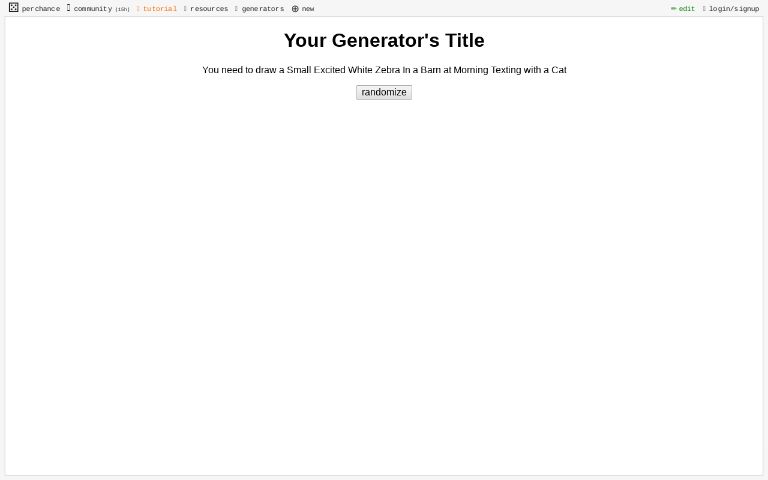 Minimal ― Perchance Generator