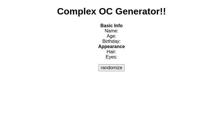 Complex OC Generator!!