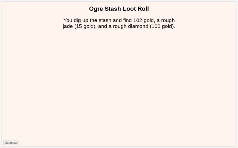 Ogre Stash Loot Roll ― Perchance Generator