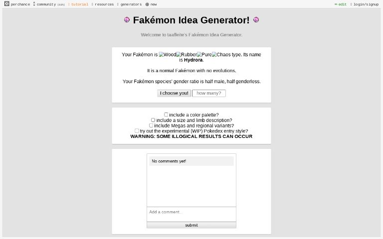 Fakémon Idea Generator!