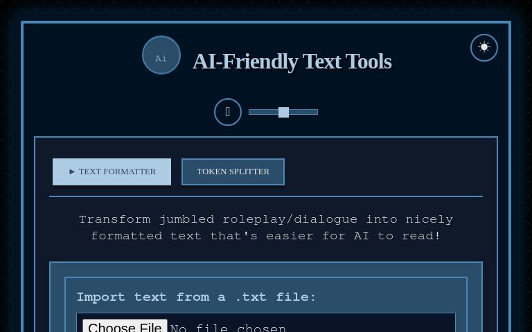 AI-Friendly Text Tools ― Perchance Generator
