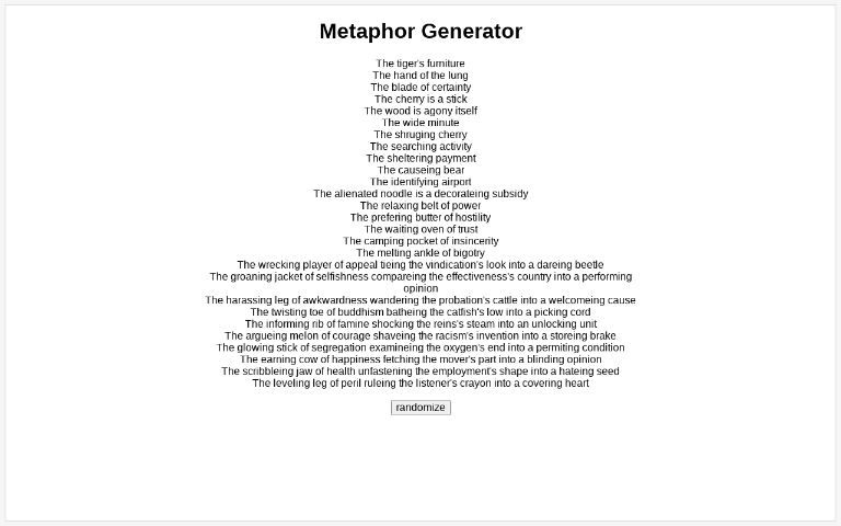 Metaphor Generator