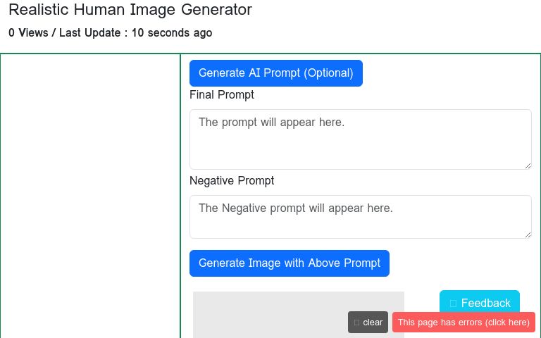 Realistic Human Image Generator