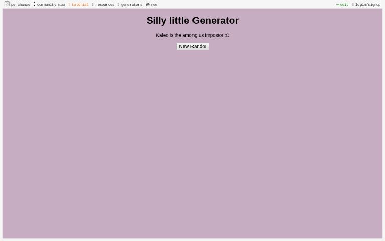 Silly little Generator