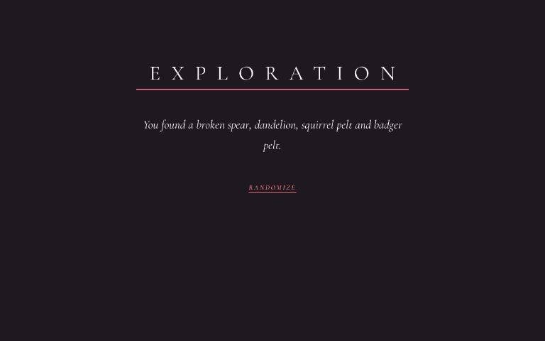 Charos Exploration Outcome ― Perchance Generator