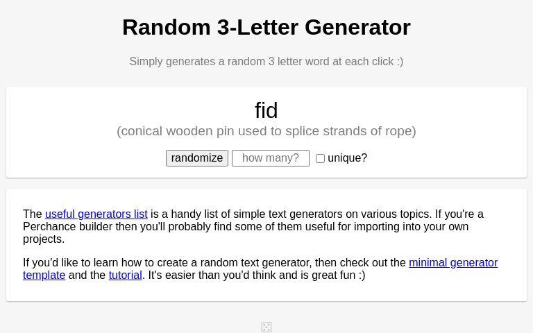 Random 3-Letter Generator