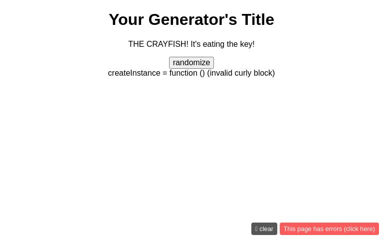 Minimal ― Perchance Generator