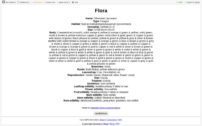Flora ― Perchance Generator