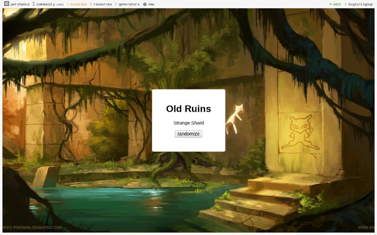 Old Ruins ― Perchance Generator