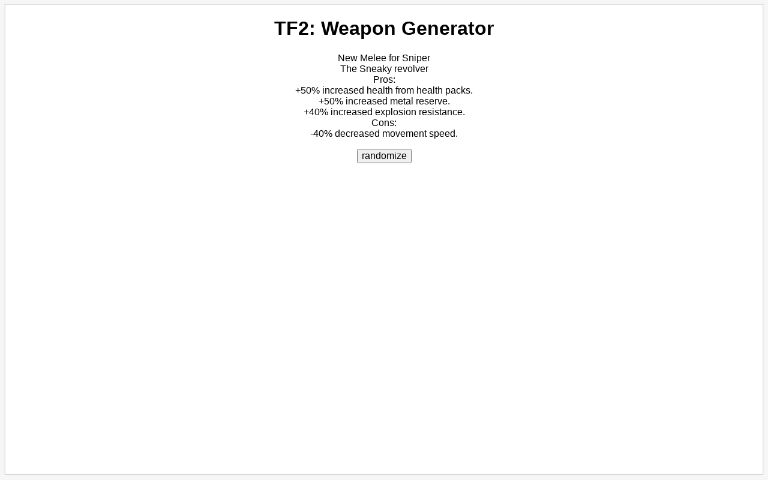 TF2: Weapon Generator
