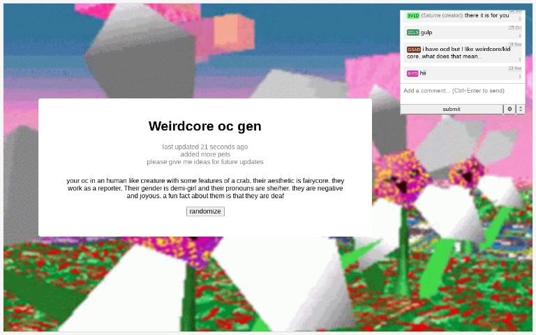 Weirdcore oc gen