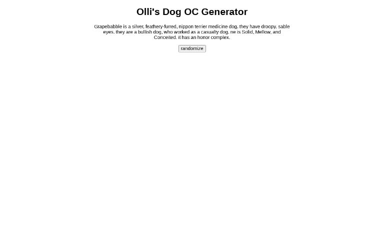 Olli's Dog OC Generator