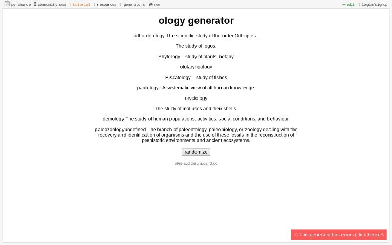 ology generator