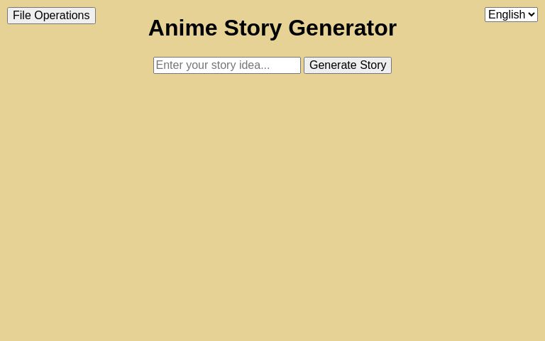 Anime Story Generator