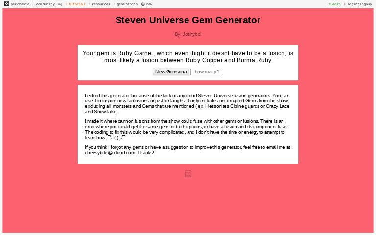 Steven Universe Gem Generator