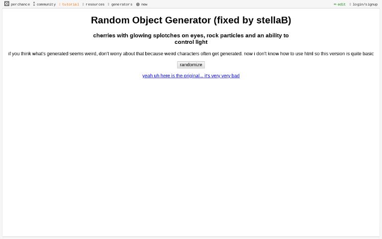 Random Object Generator (fixed by stellaB)