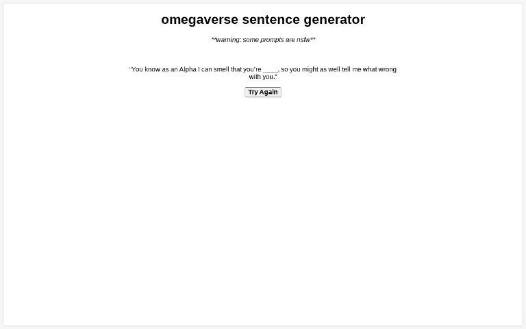 omegaverse sentence generator