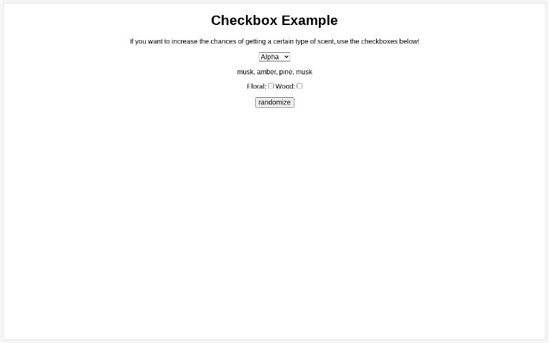 Checkbox Example ― Perchance Generator