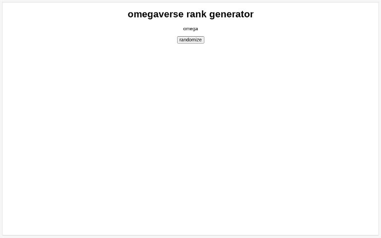 omegaverse rank generator