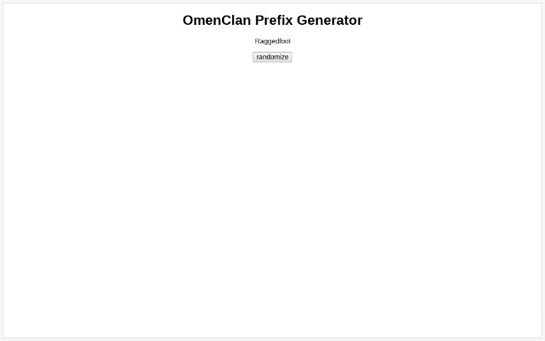 OmenClan Prefix Generator