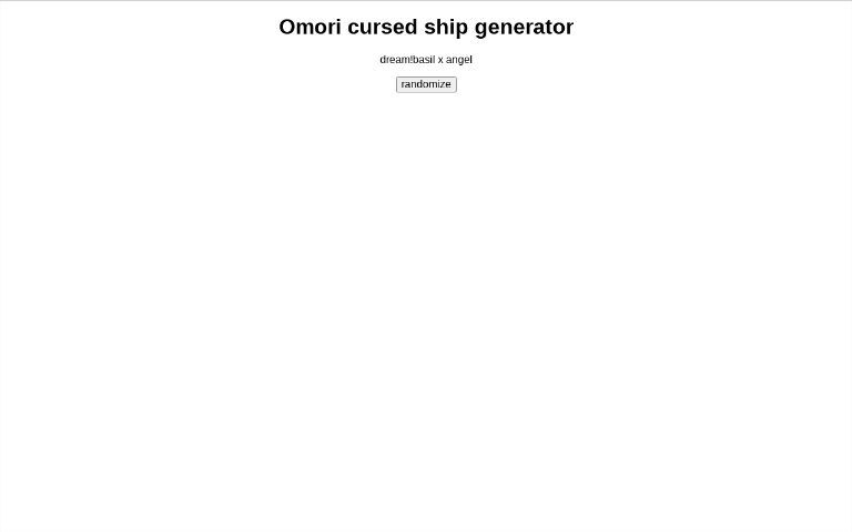 Omori cursed ship generator