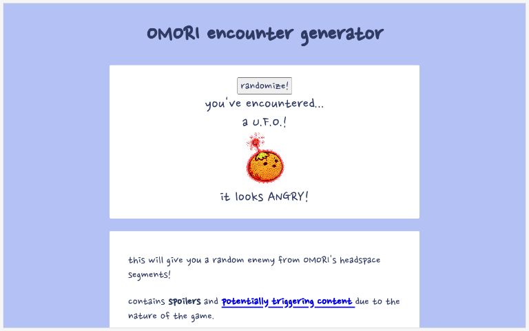 OMORI encounter generator