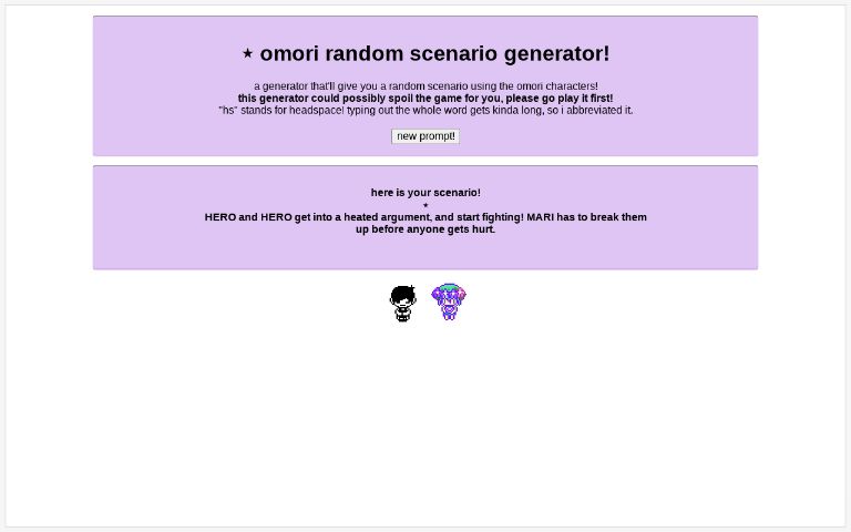 ⋆ omori random scenario generator!
