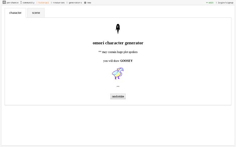 omori character generator