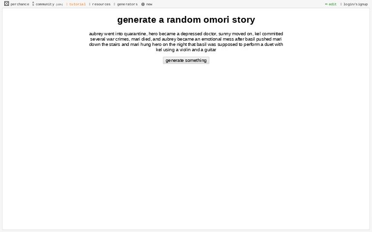 generate a random omori story