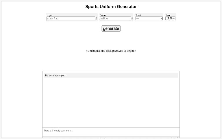 Sports Uniform Generator
