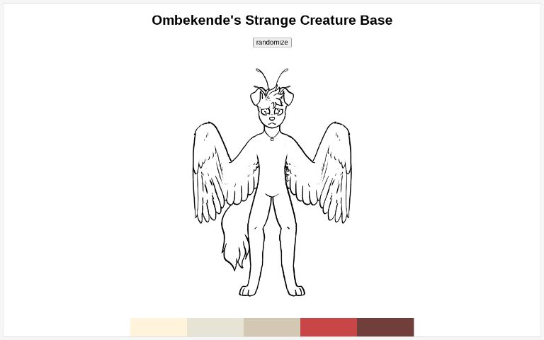 Ombekende's Strange Creature Base ― Perchance Generator