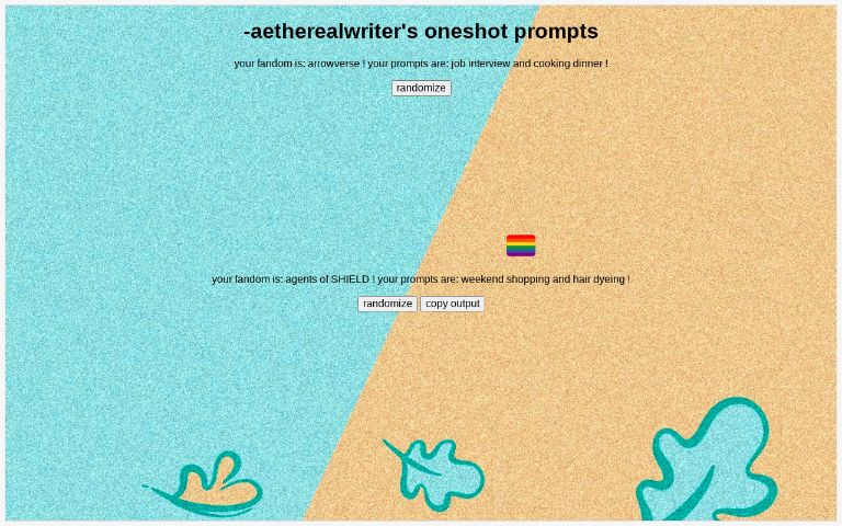 -aetherealwriter's oneshot prompts ― Perchance Generator