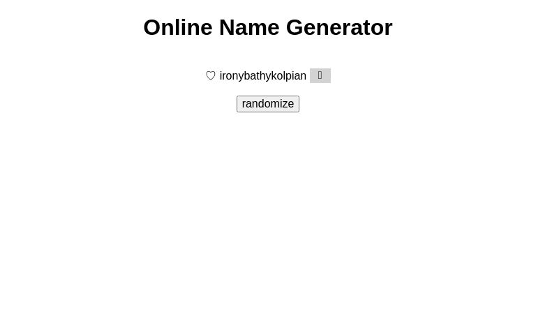 Online Name Generator