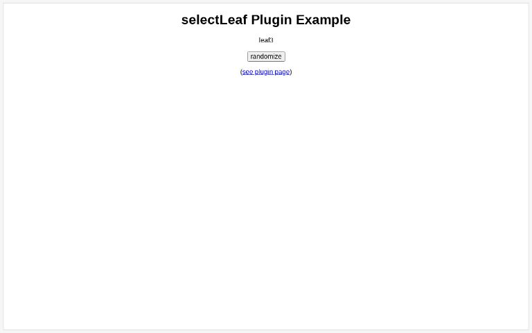selectLeaf Plugin Example