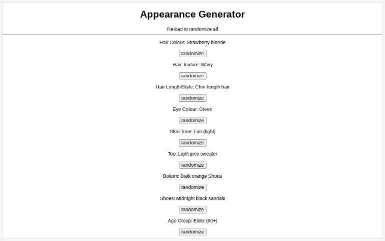 Appearance Generator