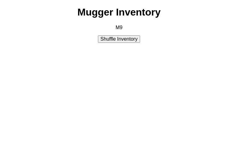 Mugger Inventory ― Perchance Generator