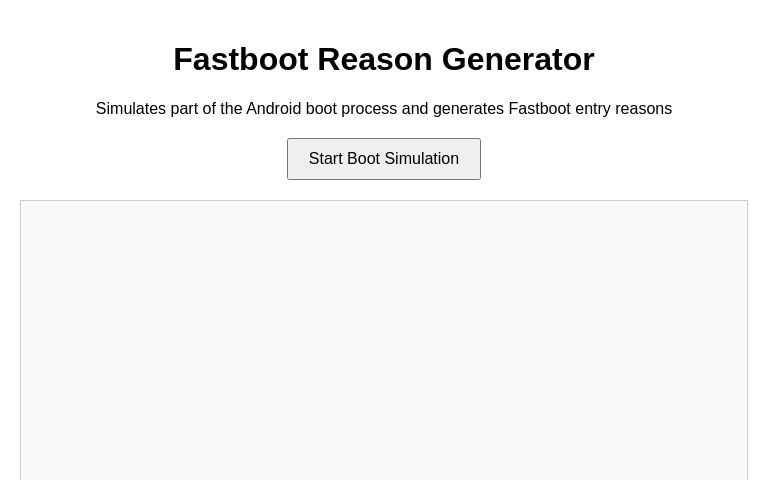 Fastboot Reason Generator