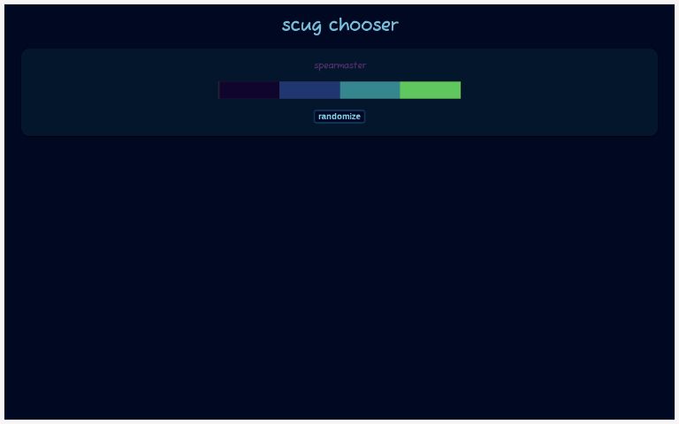 scug chooser ― Perchance Generator