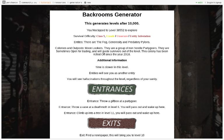 Backrooms Generator