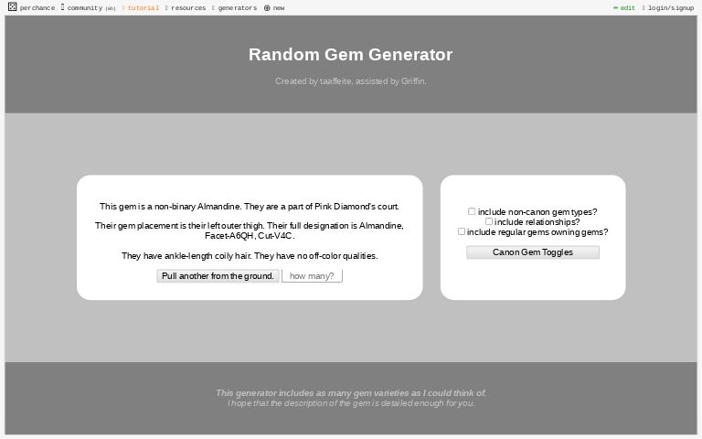 Random Gem Generator