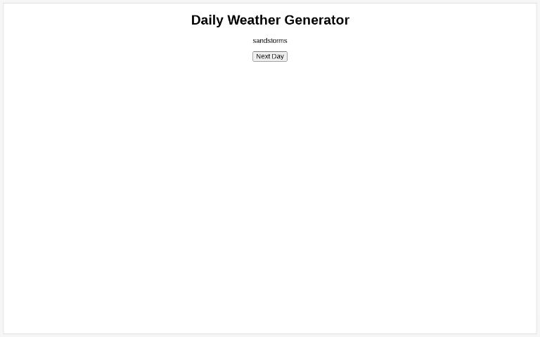 Daily Weather Generator