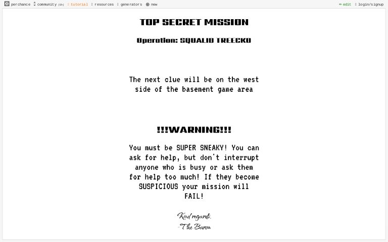 TOP SECRET MISSION ― Perchance Generator